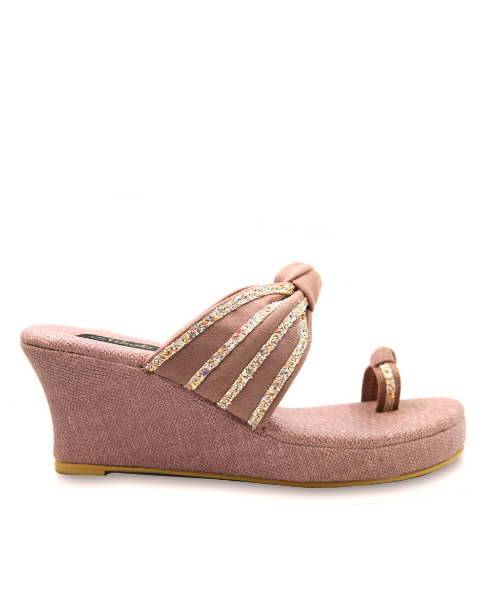 Rouge Shimmer and Suede Knot Wedges – Miraki